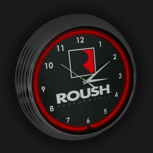 Neon Clock - Roush Performance Logo Mustang Red Neon * Mustang * FREE ...