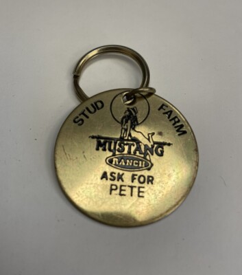 Vintage Mustang Ranch STUD FARM Keychain Ask for Pete Las Vegas NV | eBay