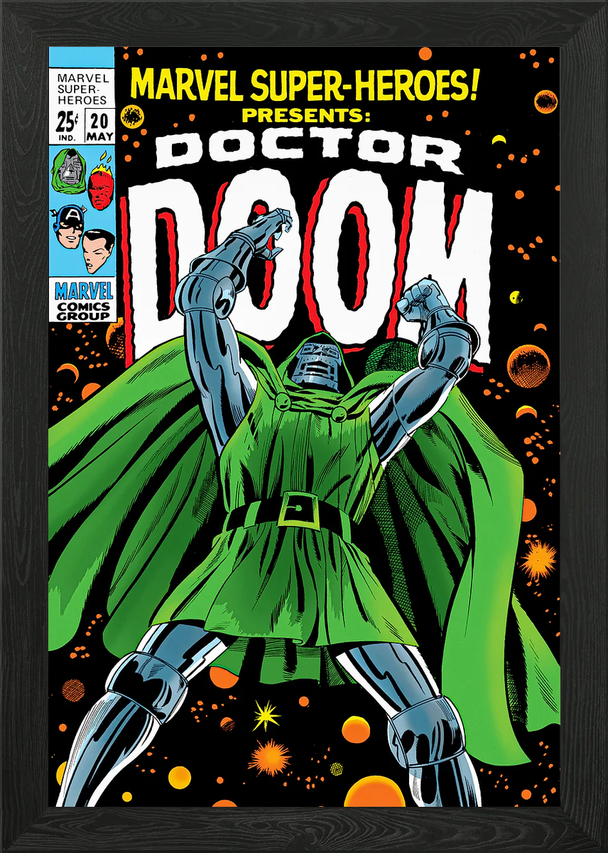 Doctor Doom Classic Comic Framed Wall Art Poster Canvas Print Picture ...