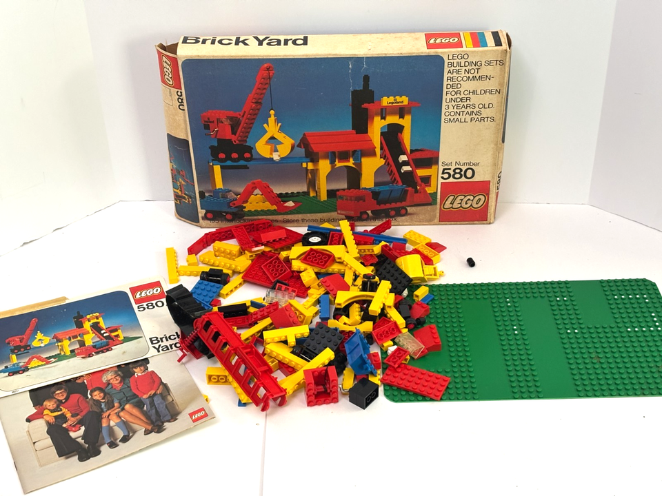 Vintage LEGO #580 Brickyard Set 1974 w/ Box & Instructions – Rare ...