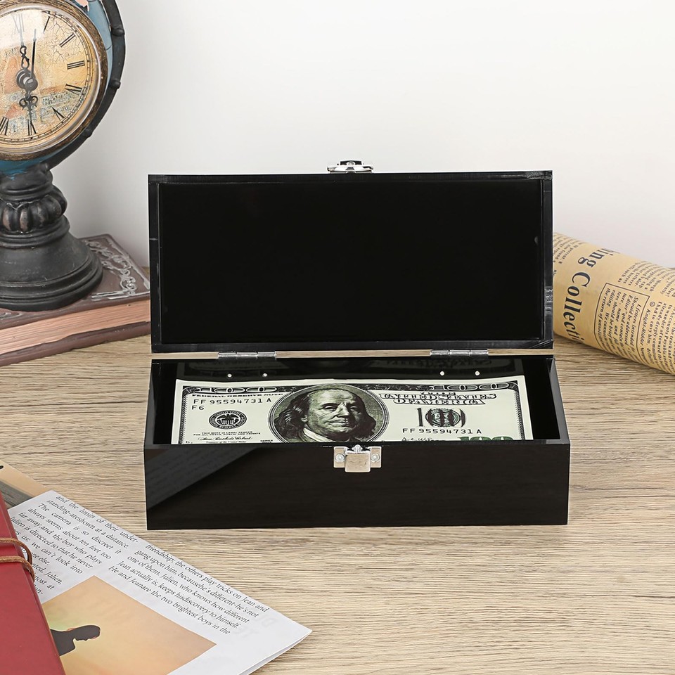 Acrylic Lockable Cash Box, Cash Organizer, Single Row Currency Tray ...