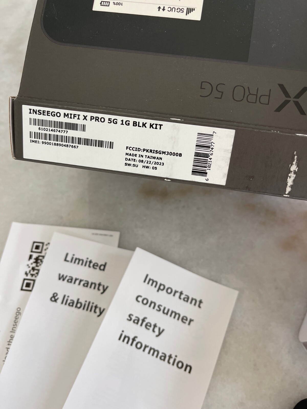 Inseego MiFi X Pro 5G M3000 T-Mobile Wireless Hotspot Modem ...