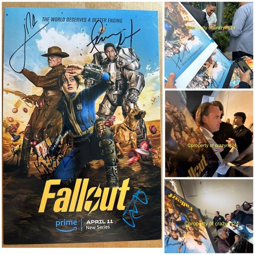 4 Signed Fallout Aaron Moten Walton Goggins Kyle MacLachlan Autograph ...