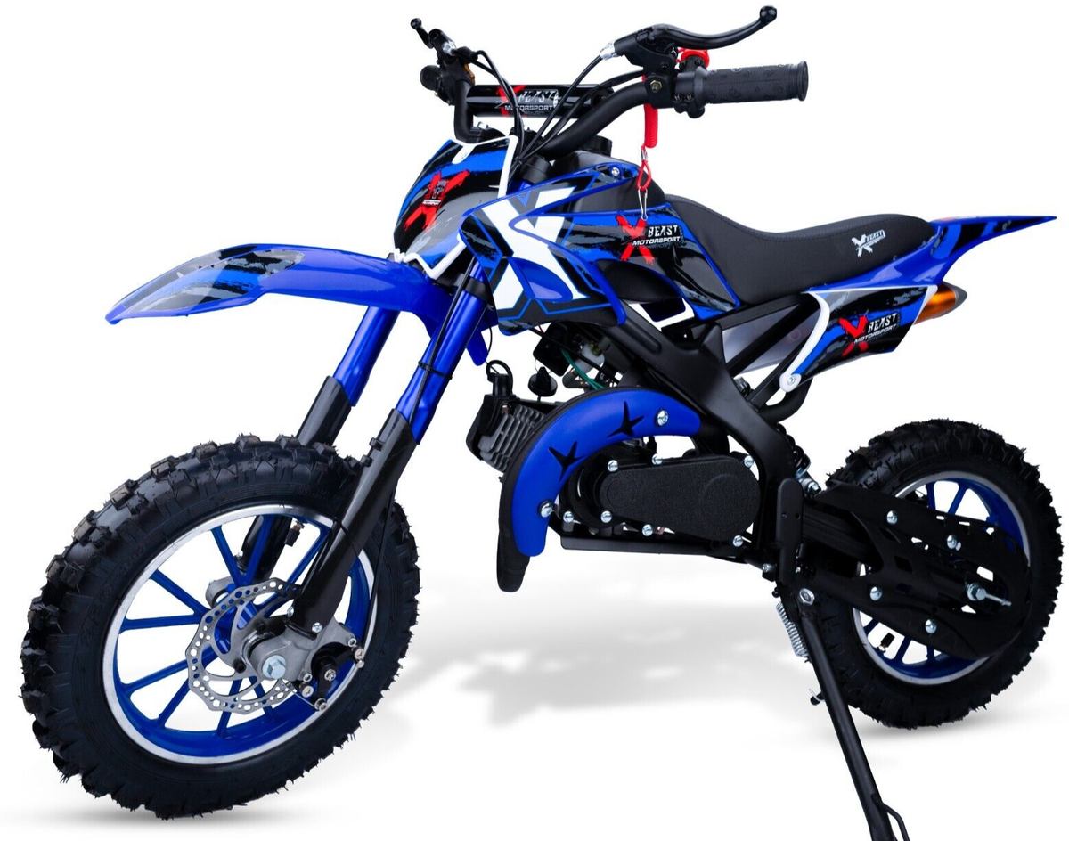 Blue Dirt Bike Racing