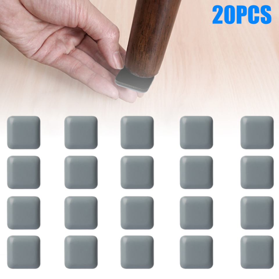 20Pcs Chair Table Leg Feet Pads Glides Sliders Furniture Floor ...