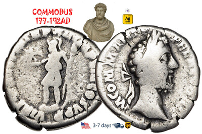 Ancient Roman Empire Coin Silver Denarius COMMODUS 177 - 192 AD ...