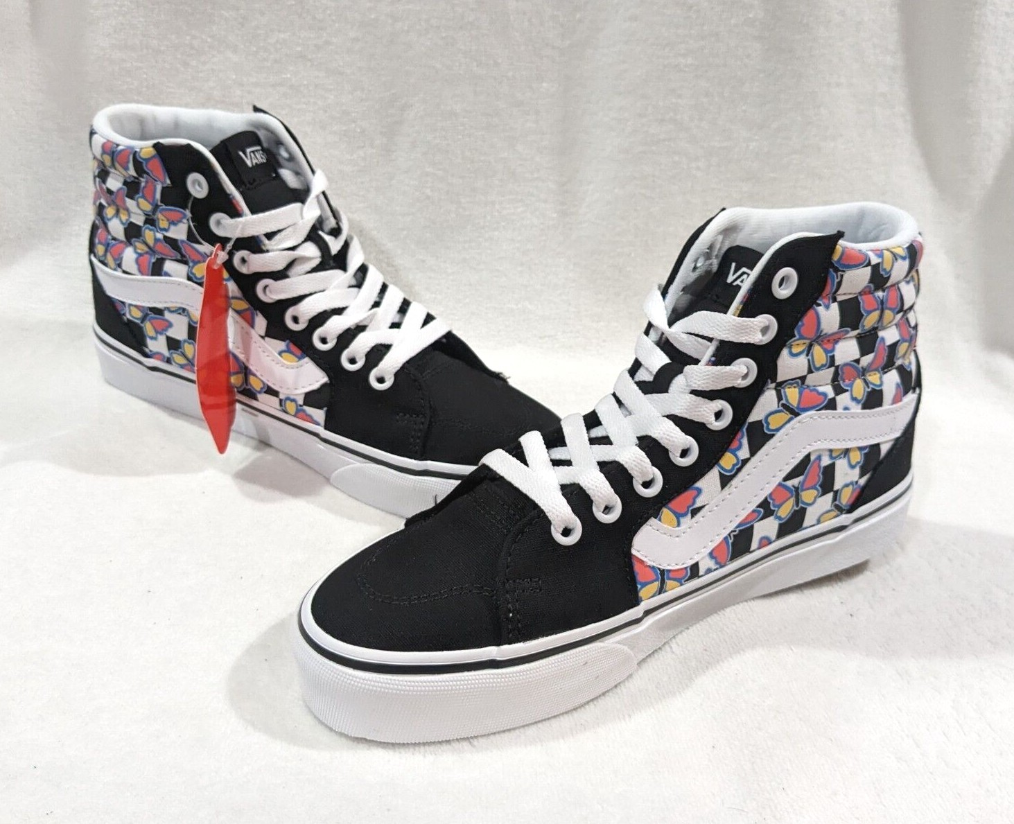 Vans Women's Filmore Butterfly Checkerboard Hi Top Skate Shoes - Asst ...