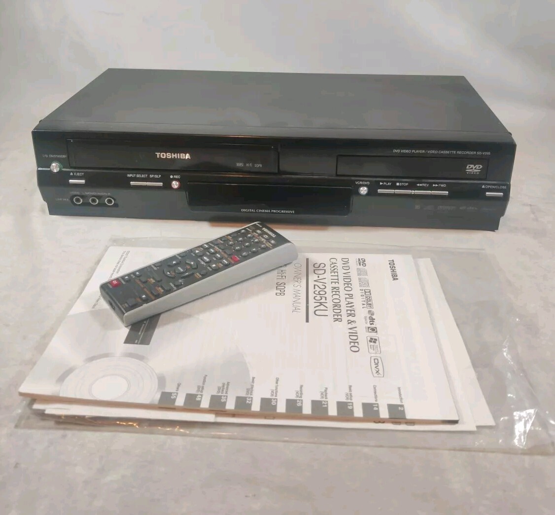 Toshiba SD-V295KU VHS DVD Combo Player Recorder with Remote Tested ...