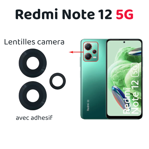 For Xiaomi Redmi Note 12 5G (22111317I, 22111317G) back camera lens ...