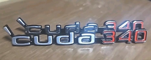 OER Zinc Diecast Cuda 340 Rallye Hood Emblem Set For 1970-1973 Plymouth ...