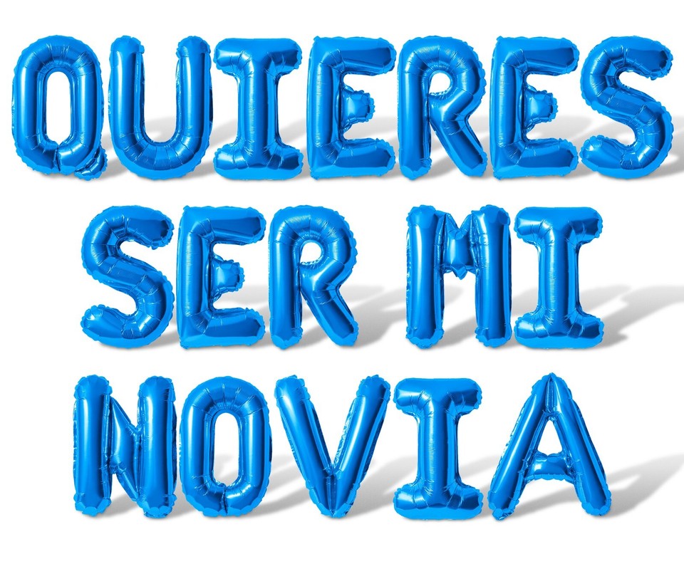 QUIERES SER MI NOVIA Letter Balloon Banner - DIY Valentines Day ...