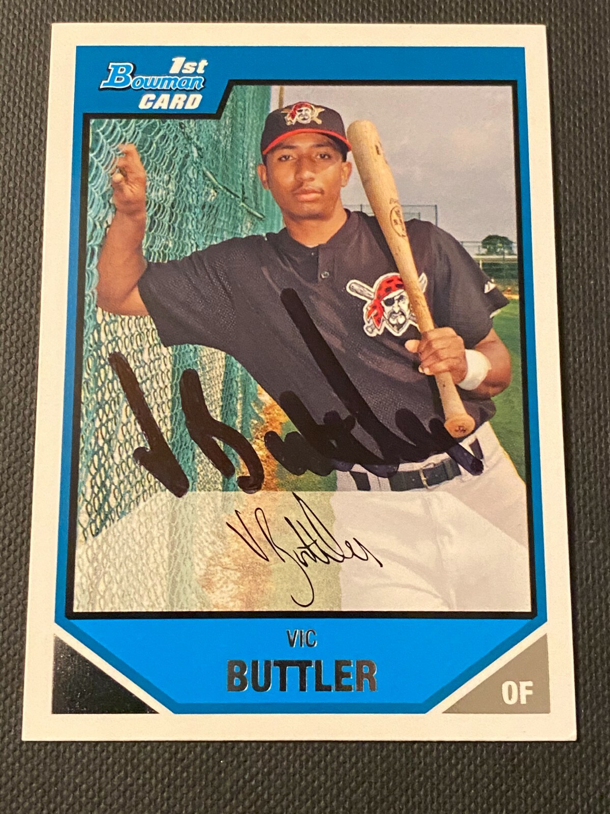 Vic Buttler Signed 2007 Bowman Prospects Card Auto Pirates Autograph ...