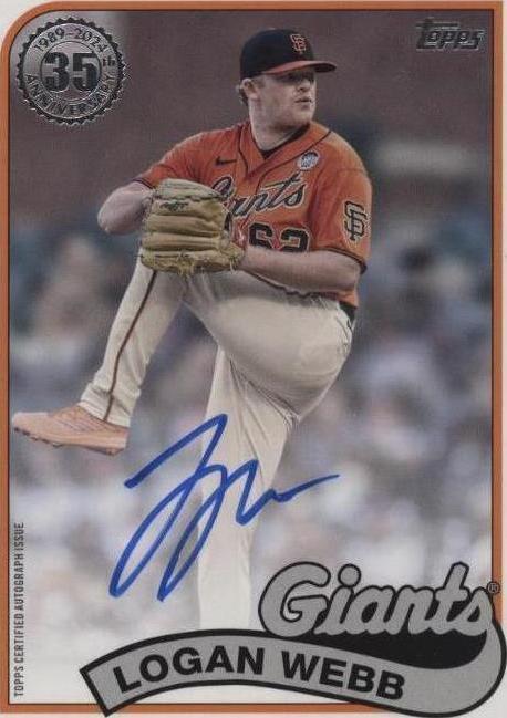 2024 Topps Series 1 - 1989 Topps Baseball Autographs Logan Webb #89BA ...