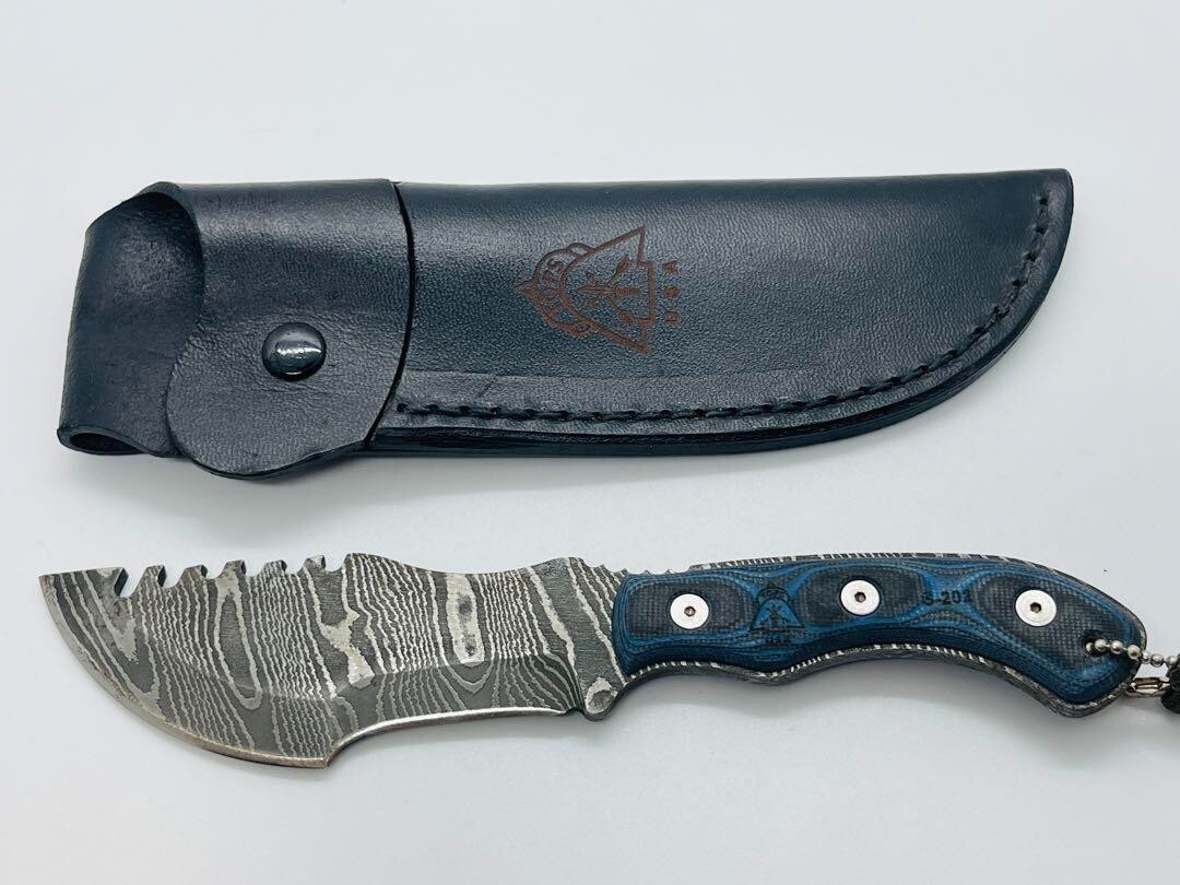 TOPS DAMASCUS MINI TRACKER Knife Limited Edition With Sheath | eBay