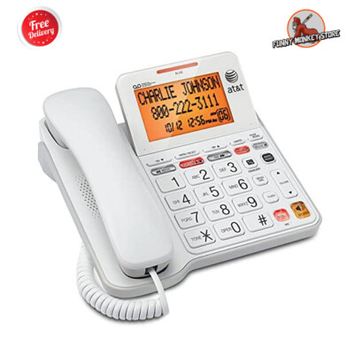 Digital Corded Home Phone with Answering Machine and Backlit Display ...