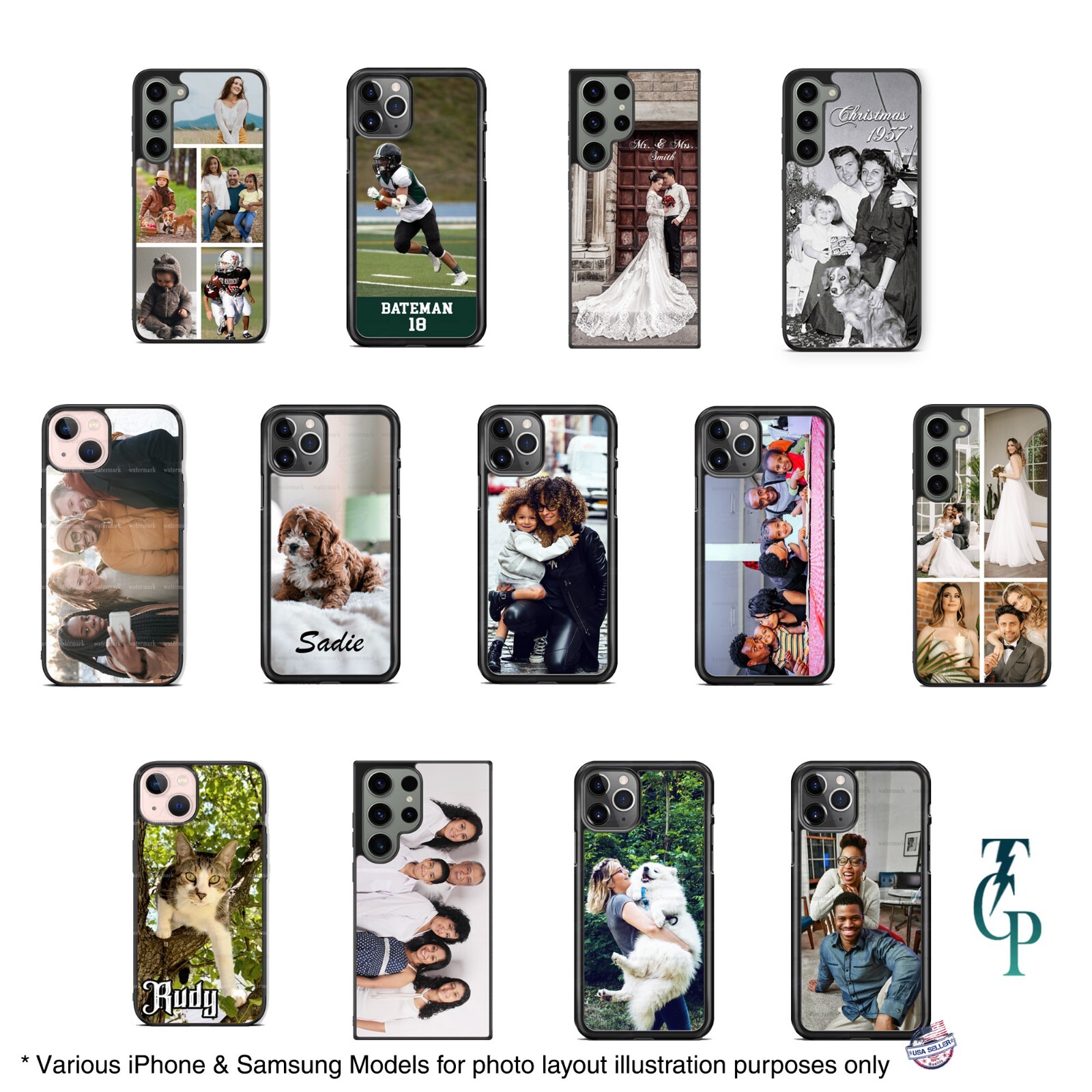 Customized iPhone 15 phone case Personalized Photo Image Business kids ...
