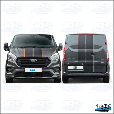 Ford Transit Custom Bonnet & Barn Door (2 Colour) Stripes Vinyl ...
