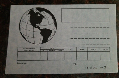 100 Qsl Cards - Use to QSL Hams and Shortwave Stations - Blank | eBay