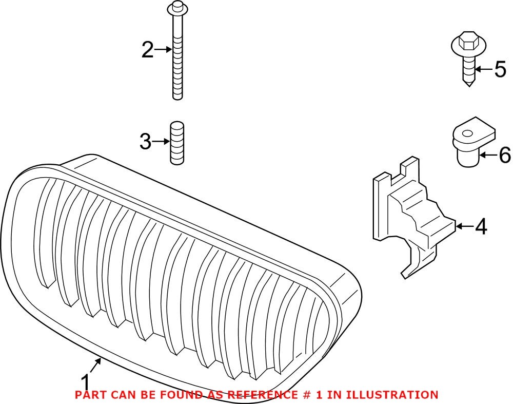 For BMW Genuine Grille Front Left Upper 51137211921 | eBay