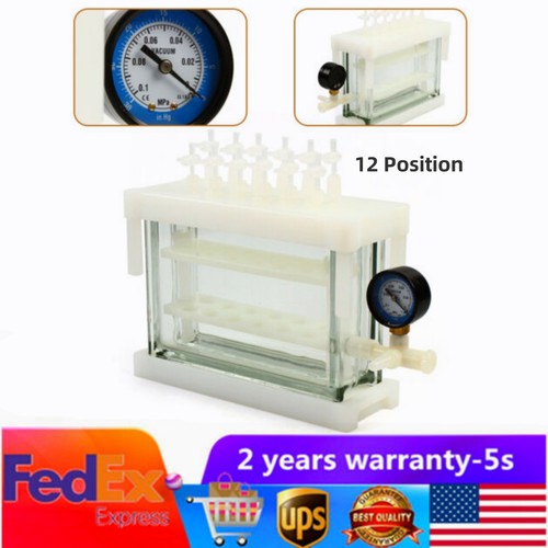 12 Position Lab SPE Dental Solid Phase Extraction Manifold Vacuum ...