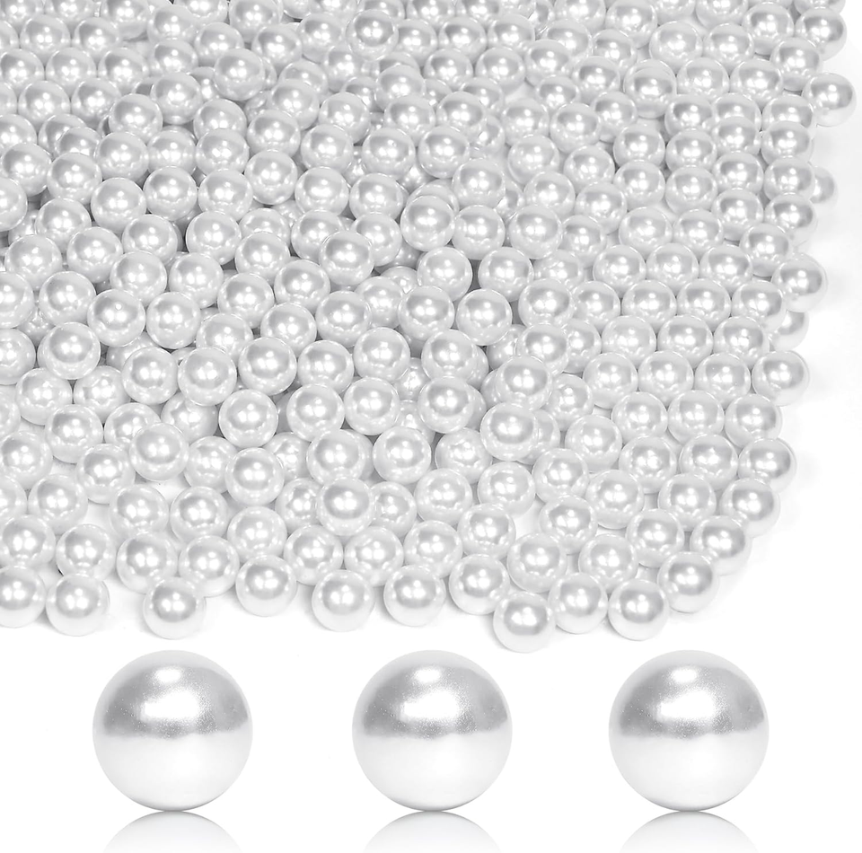 1400Pcs Navy Blue and Bright Gold Vase Filler Pearl Beads for Crafting ...