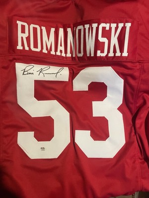 Bill Romanowski Signed Custom Red Jersey PSA Certified San Francisco | eBay