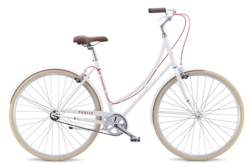 PUBLIC Bikes (Brand) White C1 Dutch Step-Thru Bicycle. Women's, Ladies ...
