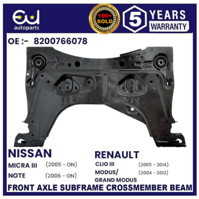 FRONT SUBFRAME CROSSMEMBER FOR NISSAN MICRA NOTE (MANUAL) RENAULT CLIO ...