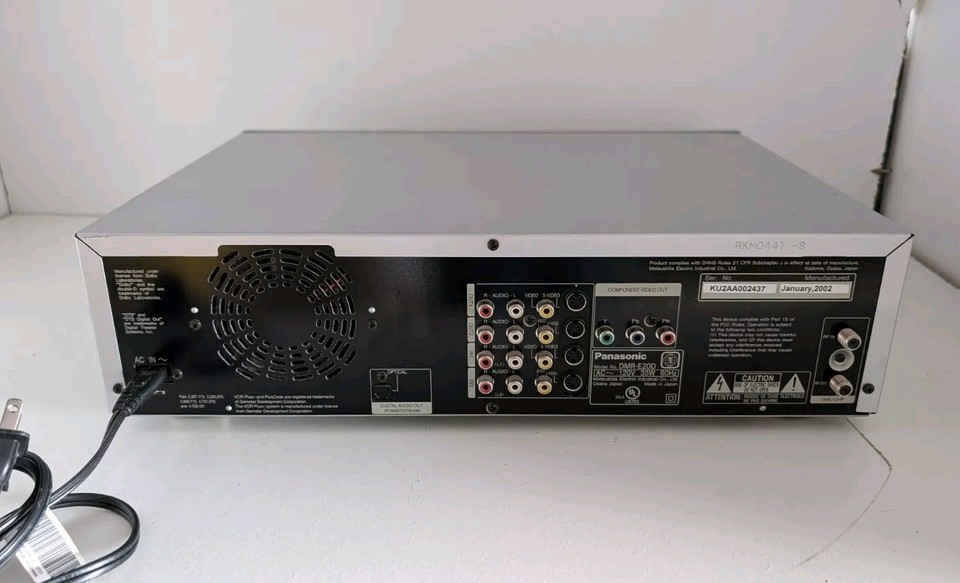Panasonic DMR-E20D DVD-RAM/DVD-R Player DVD Ram Video Recorder NO ...