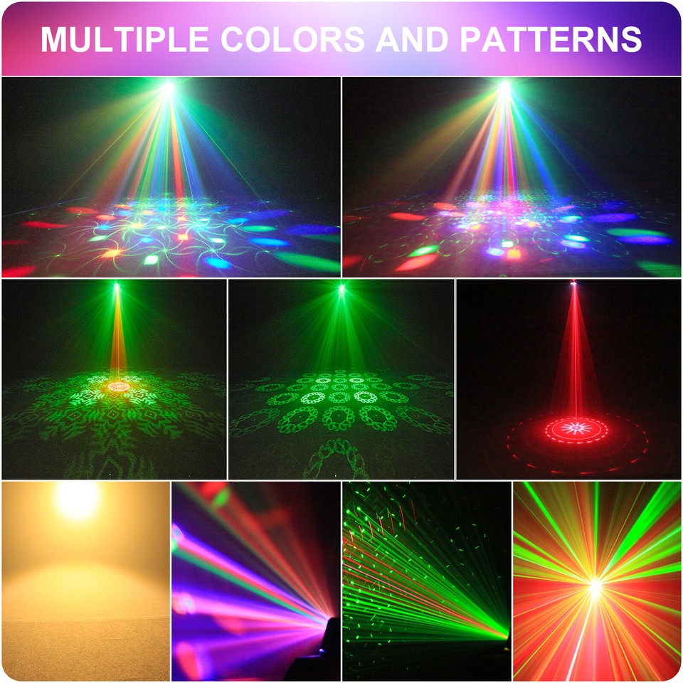 RGB LED Laser Beam Gobo Projector Cob Strobe Light DMX DJ Disco Lights ...