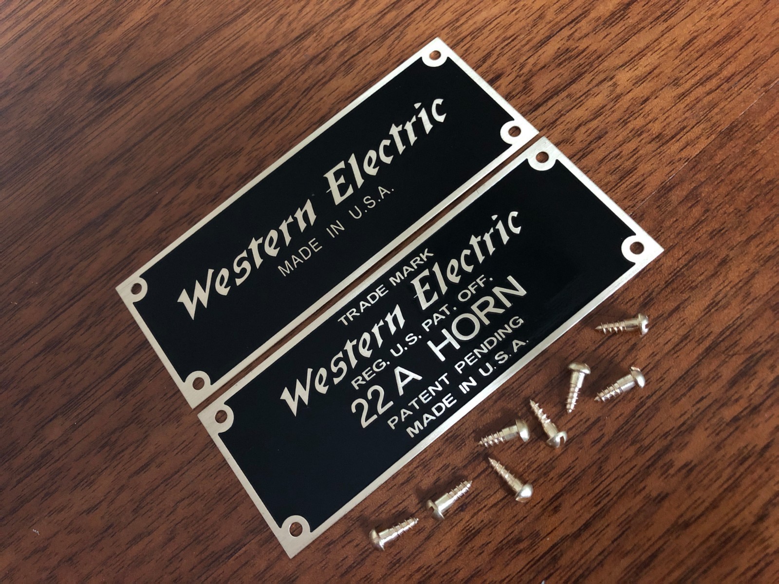 WESTERN ELECTRIC & WESTERN ELECTRIC 22A SPEAKER logo badge label ...