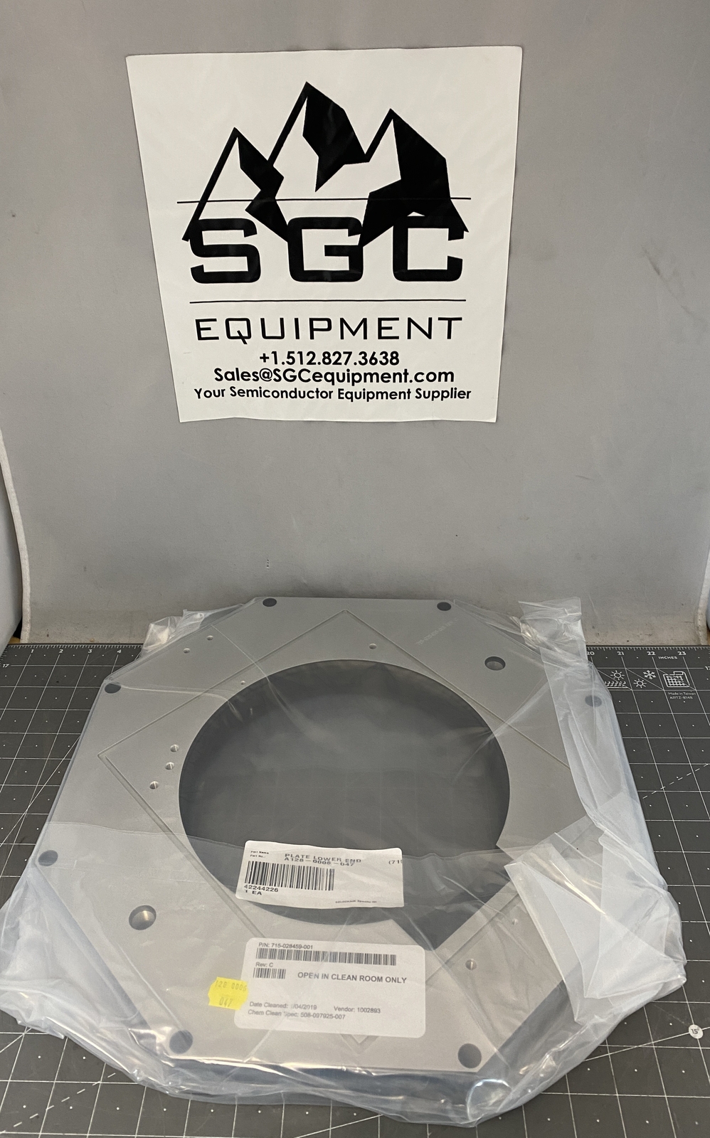 Lam Research Plate Lower End PN: 715-028459-001 REV: C | eBay