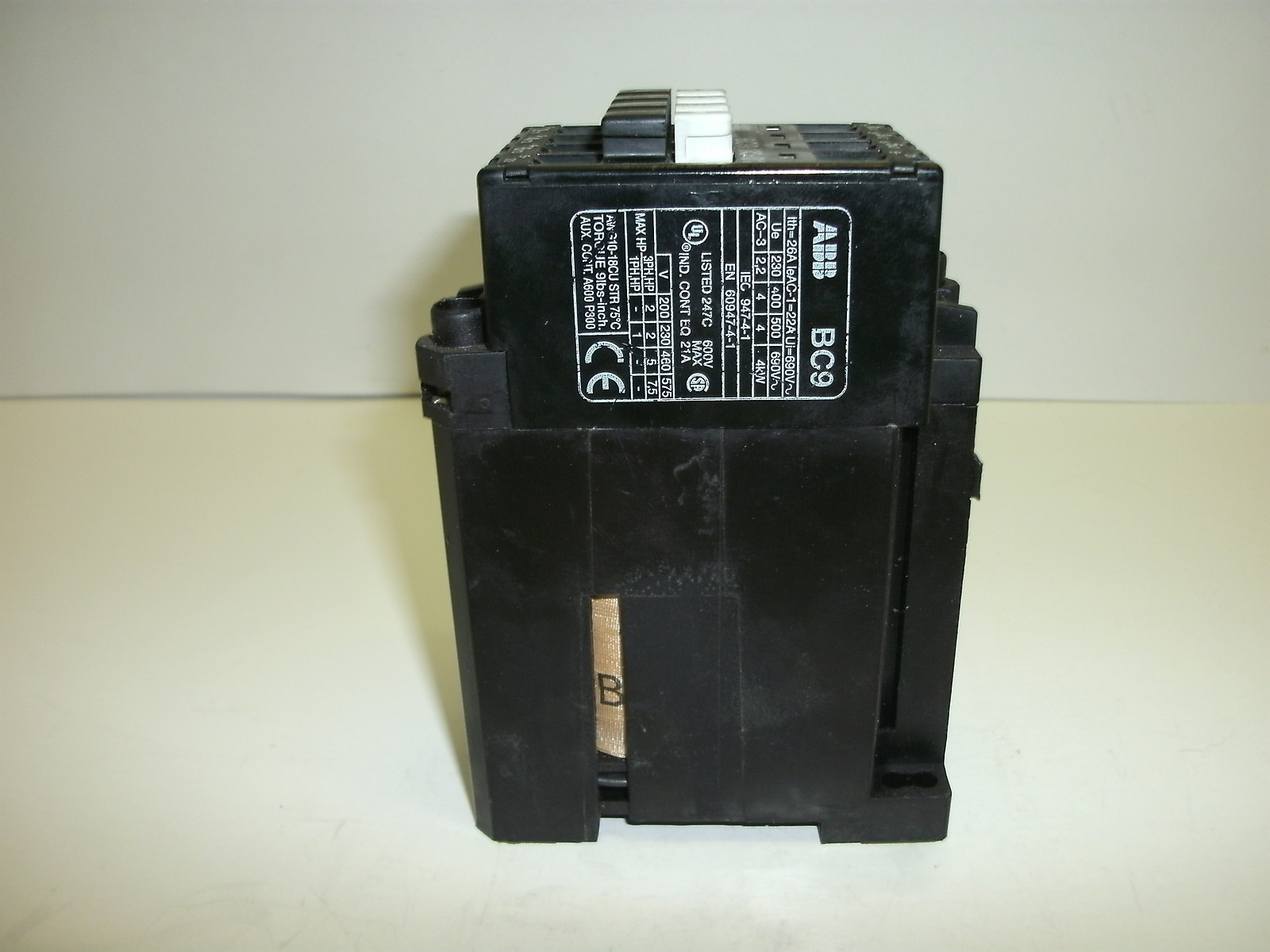 ABB BC9-30-01 CONTACTOR 22 AMP 3 POLE 24VDC COIL W/1 NC AUX | eBay