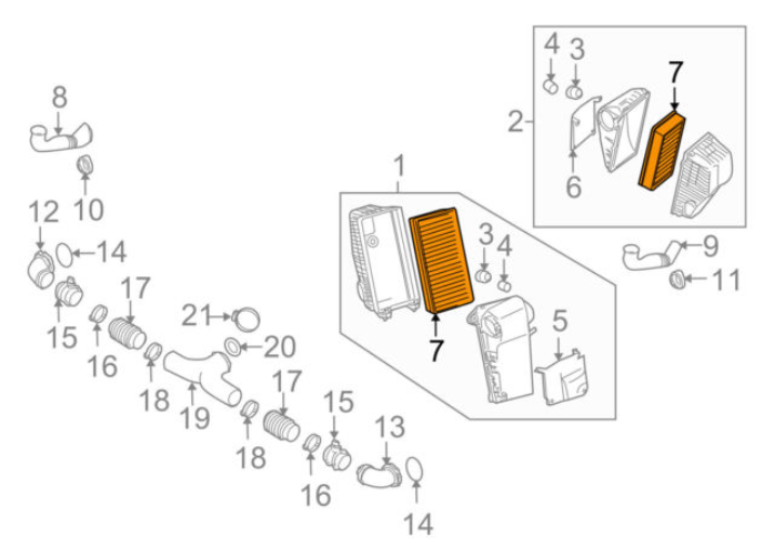PORSCHE CAYENNE 9PA Luftfilter 95511013100 4.8 Benzin NEUES ECHTES ...