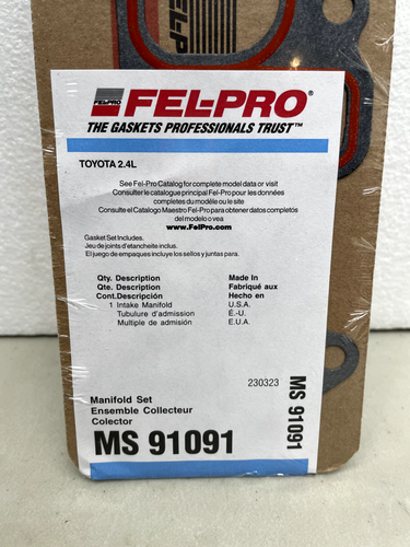 MS91091 Fel-Pro Engine Intake Manifold Gasket Set for TOYOTA 2.4 in ...