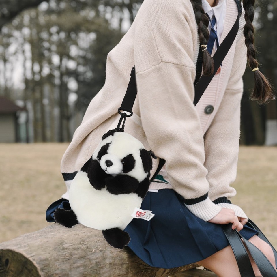 Cartoon Panda Purse Plush Panda Crossbody Bag Shoulder Bag Souvenir ...