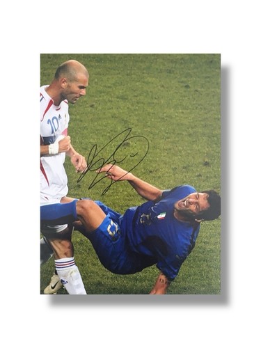 Marco Materazzi hand signed 16x12 Image - Photo proof - Inter - Italy ...