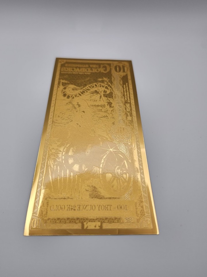 10 Goldbacks New Hampshire Aurum Gold Foil Note 1/100 oz 24kt .999 Fine ...