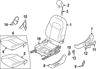 Genuine Nissan Cushion Assembly 87350-6LB3A | eBay