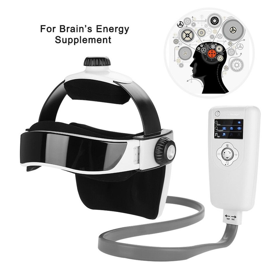 Head Massager Helmet Scalp Brain Relax Relief Electric Vibration ...