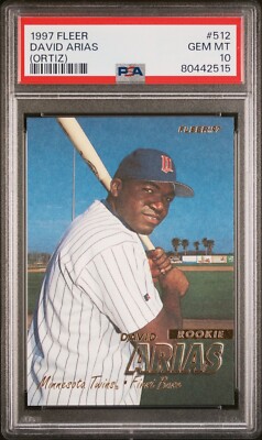 1997 Fleer DAVID (ORTIZ) ARIAS #512 Rookie Card Twins RC HOF PSA 10 GEM ...