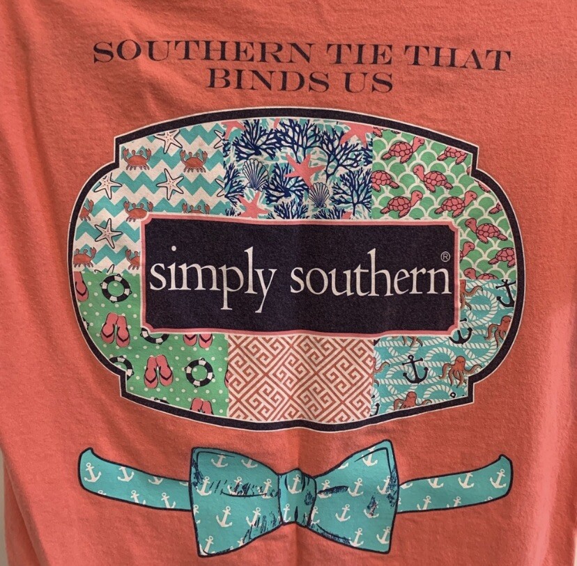 Simply Southern TIE THAT BINDS US T-Shirt Size Small | eBay