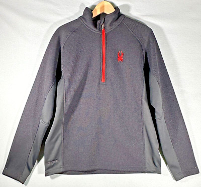Spyder Core Sweater Black 1/2 Zip Jacket Outdoors Activewear Men's ...