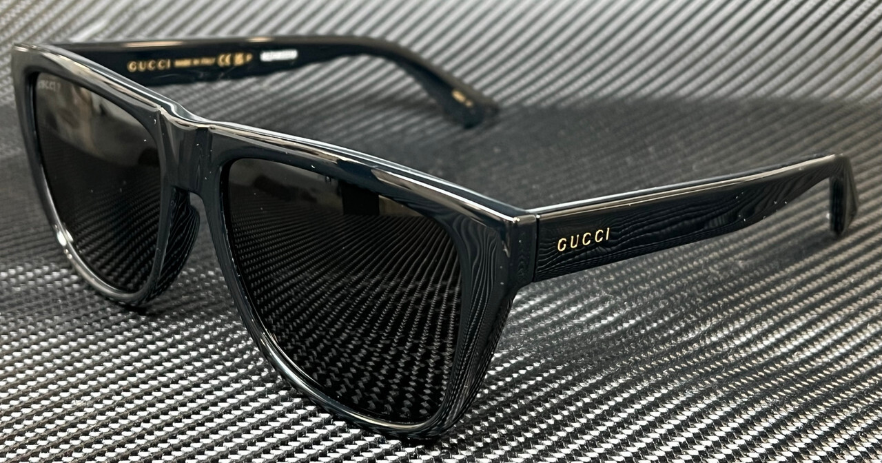 GUCCI GG1345S 002 Black Polarized Men's Medium 57 mm Sunglasses | eBay