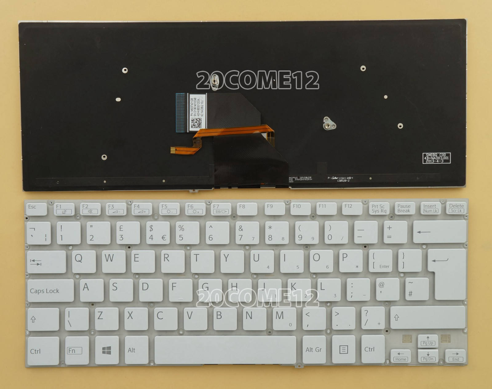 NEW FOR SONY FIT 14E SVF 14E SVF14E Keyboard Backlit UK White | eBay