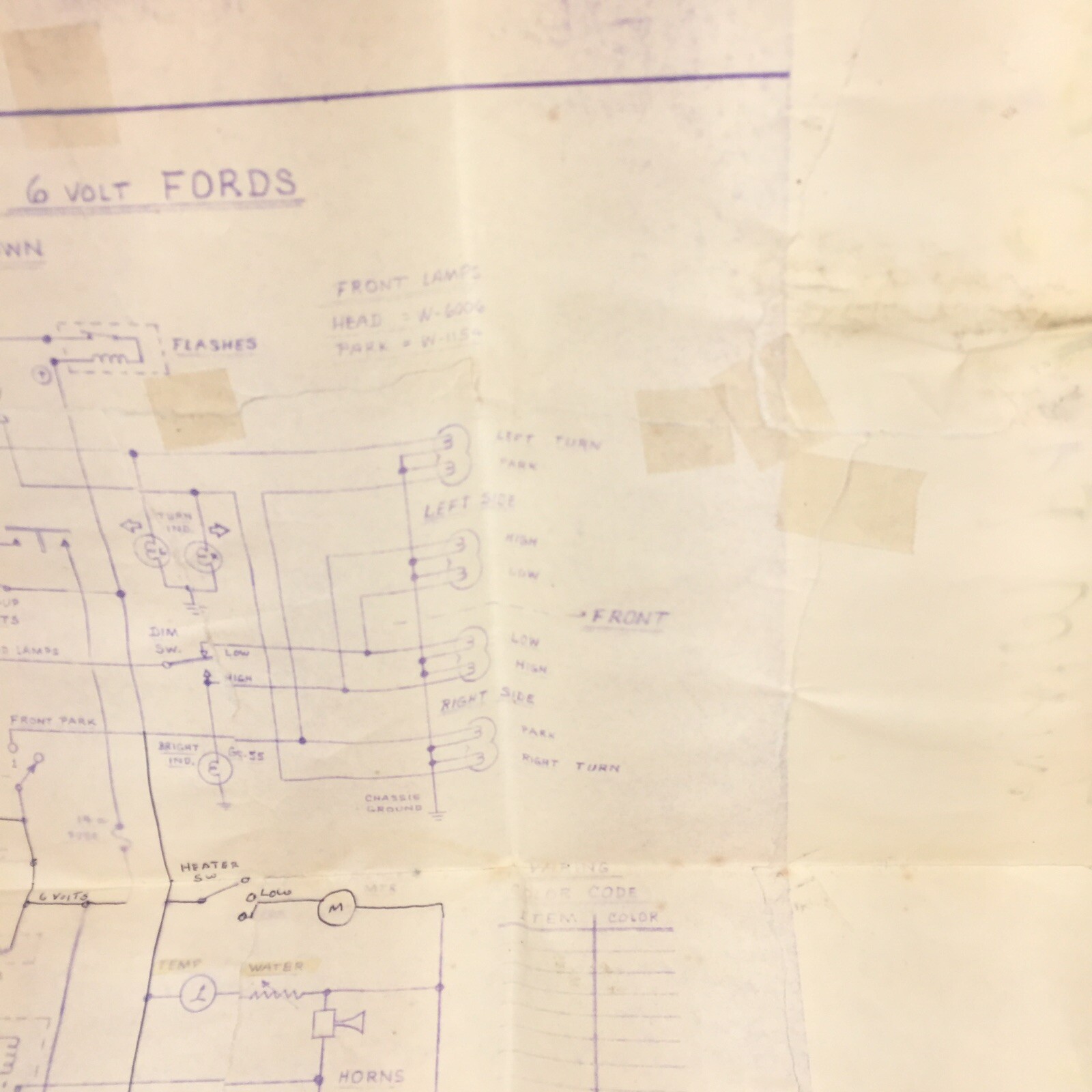 1954 Ford V8 Blueprint Schematic For Electrical Wiring Firing Order ...