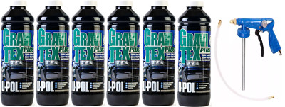 6x U-POL GRAVITEX PLUS Stonechip Protector White 1 LITRE + Vari ...