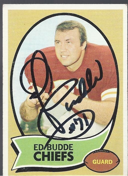 Kansas City Chiefs ED BUDDE Signed Card | eBay