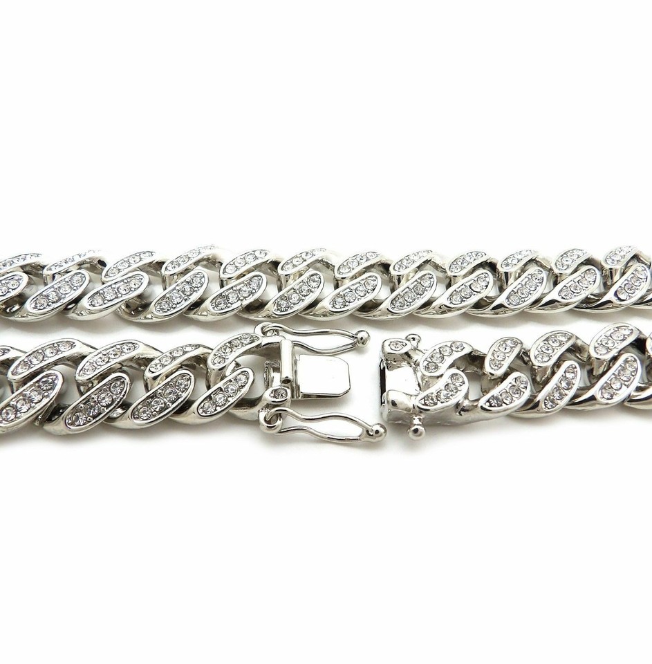 DIAMOND DREAMCHASER MEEK MILL DC PENDANT SILVER CUBAN LINK CHAIN ...