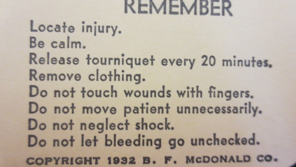 First Aid Chart Vintage-Mine Safety Appliances Co.-"Insta-Aid ...